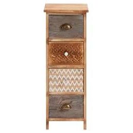 Kommode Heine HOME, beige (natur), B:30cm H:81,5cm T:30cm, Massivholz, Sideboards, Kommode