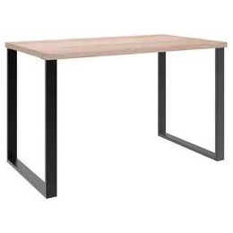 Schreibtisch wimex "Home Desk", schwarz (schwarz, eiche s&auml;gerau nachbildung), B:120cm H:75cm T:70cm, Tische, Schreibtisch, Mit Metallkufen, in 3 Breiten
