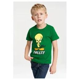 T-Shirt logoshirt "Looney Tunes - Tweety", M&auml;dchen, Gr. 104/116, gr&uuml;n, 100% Baumwolle, bedruckt, normal, Rundhals, Shirts T-Shirt, mit niedlichem Print