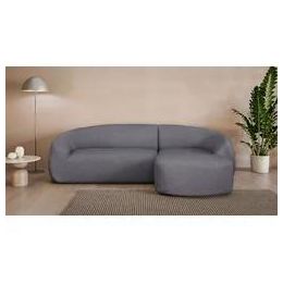 Ecksofa "YANI, L-Form, Designersofa, organische Form, Ma&szlig;e B/T/H: 255/170/81 cm", grau (dunkelgrau), B:255cm H:81cm T:170cm, 100% Polyester, LeGer Home by Lena Gercke, Sofas, Ecksofa, mit Wellenunterfederung, auch in Boucl&eacute;, Recamiere rechts/links