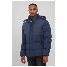 Winterjacke Blend "BHOuterwear", Herren, Gr. L, blau (marineblaus), 100% Polyester, unifarben, regular fit normal, ohne Ausschnitt, eng, Jacken Winterjacke, Winterjacke mit Kapuze
