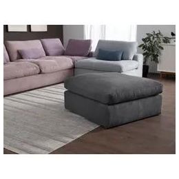Hocker Alina "Sandy", grau (dunkelgrau gct 79), B:98cm H:46cm T:98cm, Cord GCT (92% Polyester, 8% Nylon), Hocker, Polsterhocker, 98 cm breit und 98 cm tief