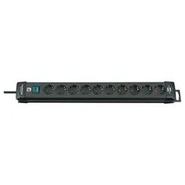 Fa.Brennenstuhl Steckdosenleiste BRENNENSTUHL "Premium-Line", schwarz, B:9cm H:59cm T:6,7cm, Steckdosenleisten, mit Schalter und mit 45 Winkel der Schutzkontakt-Steckdosen