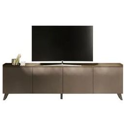 Lowboard Home Affaire "Tray, Breite 241, TV-Bank mit 4 T&uuml;ren", braun (bronzo, mercure nb holzstruktur), B:241cm H:72cm T:42cm, Sideboards, Lowboard, Top "Tablet", Push-to-open Funktion