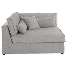 Sofa-Eckelement OTTO HOME "Enid", grau (hellgrau), B:130cm H:75cm, Baumwollmix (60% Baumwolle/40% Leinen);Struktur fein (100% Polyester);Samtoptik (100% Polyester);Samtvelours (100% Polyester);Struktur (100% Polyester);Struktur recycelt (100% recyceltes Polyester), Polsterelemente, Teil eines Modulsofas, fester Sitzkomfort, auch in Breitcord