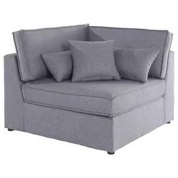 Sofa-Eckelement OTTO HOME "Florid", grau (hellgrau), B:99cm H:75cm T:100cm, Baumwollmix (60% Baumwolle/40% Leinen);Struktur fein (100% Polyester);Samtoptik (100% Polyester);Samtvelours (100% Polyester);Struktur (100% Polyester);Struktur recycelt (100% recyceltes Polyester), Polsterelemente, Teil eines Modulsofas, fester Sitzkomfort, auch in Cord