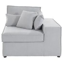 Sofaelement OTTO HOME "Florid", grau (hellgrau), B:100cm H:75cm T:100cm, Baumwollmix (60% Baumwolle/40% Leinen);Struktur fein (100% Polyester);Samtoptik (100% Polyester);Samtvelours (100% Polyester);Struktur (100% Polyester);Struktur recycelt (100% recyceltes Polyester), Polsterelemente, als Teil eines Modulsofas,, fester Sitzkomfort, auch in Cord