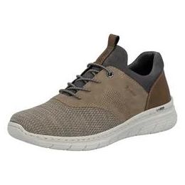 Slip-On Sneaker Rieker, Herren, Gr. 44, grau (taupe, kombiniert), Lederimitat, Textil, meliert, Schuhe, Schlupfschuh, Freizeitschuh, Halbschuh, mit Leichtlaufsohle, Topseller