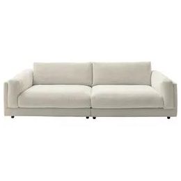 Big-Sofa 3C Candy "Karalis mit extra gro&szlig;er Sitztiefe, elegantes Mega Sofa zum Relaxen", beige (natur), B:294cm H:85cm T:150cm, 88% Polyester, 12% Polyacryl, Sofas, Big-Sofa, auch in Cord- oder Leder-Bezug, lose Kissen, loungige Bequemlichkeit
