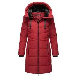 Winterjacke Marikoo "Natsukoo XVI", Damen, Gr. XS, rot (dunkelrot), Obermaterial: 100% Polyester, Jacken Winterjacke, Stepp Mantel mit gro&szlig;er Kapuze