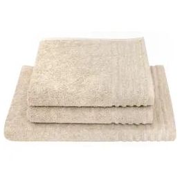 Handtuch Set Dyckhoff "Deep Harmony Energy", beige (natur), 3 Stk., Frottier, Frottier, Obermaterial: 85% Baumwolle, 15% Hanf, Handtuch-Sets, 15% Hanf; 2 Handt&uuml;cher (50x100cm), 1 Duschtuch (70x140cm)