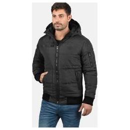 Steppjacke Blend "BHBoris", Herren, Gr. L, schwarz (schwarz teddy 1), Fleece, 65% Nylon, 35% Polyester, regular fit, ohne Ausschnitt, eingesetzt Rippb&uuml;ndchen, Jacken Steppjacke, Winterjacke mit abnehmbarer Kapuze und Teddyfutter
