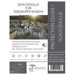 Gartenm&ouml;bel-Schutzh&uuml;lle Destiny, grau (anthrazit), H:94cm, Polyester, Ripstop, Planen, Ripstop-Polyestergewebe &Oslash;:200xH:94cm, inkl. Aufbewahrungstasche