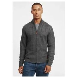 Strickjacke Blend "BHOteros", Herren, Gr. M, charcoal mix, Grobstrick, 100% Polyacryl, unifarben, regular fit, ohne Ausschnitt, Strickb&uuml;ndchen, Strickjacken Strickjacke, Cardigan mit Stehkragen