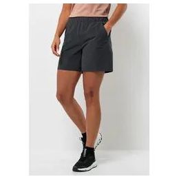 Fahrradhose Jack Wolfskin "BIKE COMMUTE SHORTS W", Damen, Gr. M (38/40), Normalgr&ouml;&szlig;en, grau (phantom), OBERSTOFF: 89% POLYESTER, 11% ELASTHAN; Futter: 100% POLYESTER, Hosen Fahrradhose
