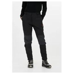 Regenhose WHISTLER "Wander", Damen, Gr. 42, EURO-Gr&ouml;&szlig;en, grau (anthrazit, schwarz), 65% Polyester, 35% Baumwolle, mehrfarbig, lang, Hosen Regenhose, mit atmungsaktiver, wasser- und winddichter Eigenschaft