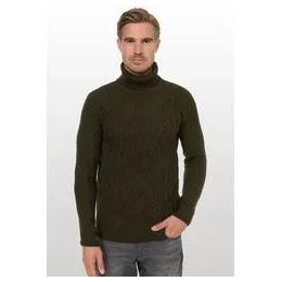 Rollkragenpullover Rusty Neal, Damen, Gr. S, gr&uuml;n (khaki), 70% Polyacryl, 30% Baumwolle, unifarben, normal, hoch geschlossener Ausschnitt, Pullover Rollkragenpullover, in modischem Design