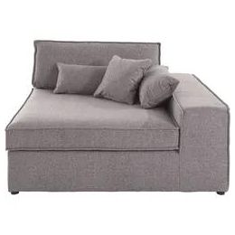 Sofaelement OTTO HOME "Enid", grau (taupe), B:128cm H:75cm, Baumwollmix (60% Baumwolle/40% Leinen);Struktur fein (100% Polyester);Samtoptik (100% Polyester);Samtvelours (100% Polyester);Struktur (100% Polyester);Struktur recycelt (100% recyceltes Polyester), Polsterelemente, als Teil eines Modulsofas, fester Sitzkomfort