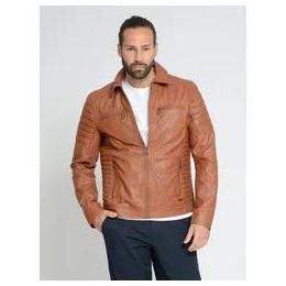 Lederjacke Maze "William", Herren, Gr. XXL, braun (brandy), Obermaterial: 100% Lammleder. Futter: 100% Baumwolle. &Auml;rmelfutter: 100% Polyester, ohne B&uuml;ndchen, Jacken
