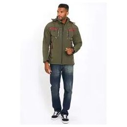 Softshelljacke Arctic Seven "ASPierr", Herren, Gr. M, gr&uuml;n (olive), Obermaterial: 96% Polyester, 4% Elasthan; Innenseite: 100% Polyester, Jacken Softshelljacke, sportliche Outdoor Funktionsjacke mit abnehmbarer Kapuze