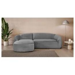 Ecksofa "YANI, L-Form, Designersofa, organische Form, Ma&szlig;e B/T/H: 255/170/81 cm", grau (dunkelgrau), B:255cm H:81cm T:170cm, 100% Polyester, LeGer Home by Lena Gercke, Sofas, Ecksofa, mit Wellenunterfederung, auch in Boucl&eacute;, Recamiere rechts/links