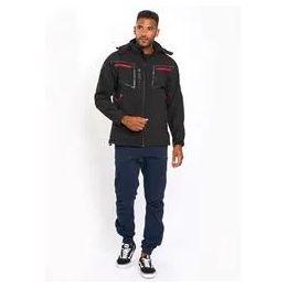 Softshelljacke Arctic Seven "ASPierr", Herren, Gr. XXL, schwarz, Obermaterial: 96% Polyester, 4% Elasthan; Innenseite: 100% Polyester, Jacken Softshelljacke, sportliche Outdoor Funktionsjacke mit abnehmbarer Kapuze