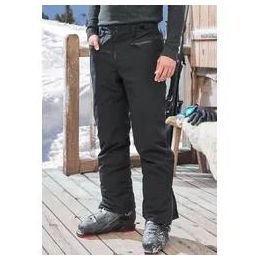 Skihose John Devin, Herren, Gr. 54, N-Gr, schwarz (1x schwarz), Obermaterial: 96% Polyester, 4% Elasthan, unifarben, Hosen Skihose, Schneehose, Outdoorhose gef&uuml;ttert mit Schneefang