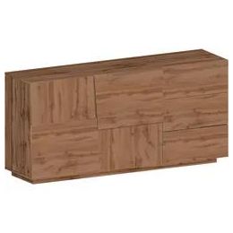 Sideboard Home Affaire "Pongo", braun (oak wotan), B:180cm H:86cm T:44,2cm, Holzwerkstoff, Sideboards, Sideboard