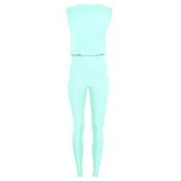Jumpsuit WINSHAPE "JS102LSC", Damen, Gr. XL, Normalgr&ouml;&szlig;en, gr&uuml;n (delicate mint), 85% Polyester, 15% Elasthan, Rundhals, Overalls Jumpsuit, Functional Comfort