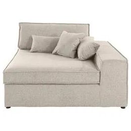 Sofaelement OTTO HOME "Enid", beige, B:128cm H:75cm, Baumwollmix (60% Baumwolle/40% Leinen);Struktur fein (100% Polyester);Samtoptik (100% Polyester);Samtvelours (100% Polyester);Struktur (100% Polyester);Struktur recycelt (100% recyceltes Polyester), Polsterelemente, als Teil eines Modulsofas, fester Sitzkomfort
