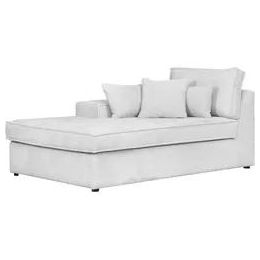 Ottomane OTTO HOME "Florid", beige (creme), B:100cm H:75cm T:162cm, Baumwollmix (60% Baumwolle/40% Leinen);Struktur fein (100% Polyester);Samtoptik (100% Polyester), Sofas, Ottomane, einzeln stellbar oder als Teil eines Modulsofas, auch in Cord