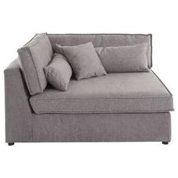 Sofa-Eckelement OTTO HOME "Enid", grau (taupe), B:130cm H:75cm, Baumwollmix (60% Baumwolle/40% Leinen);Struktur fein (100% Polyester);Samtoptik (100% Polyester);Samtvelours (100% Polyester);Struktur (100% Polyester);Struktur recycelt (100% recyceltes Polyester), Polsterelemente, Teil eines Modulsofas, fester Sitzkomfort, auch in Breitcord