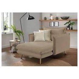 Loveseat Home Affaire "Lazio", braun (hellbraun), B:111cm H:101cm T:167cm, 90% Polyester, 5% Nylon, 5% Rayon, Sessel, moderner Sessel mit einer bequemen Polsterung, 2 Stk. Zierkissen
