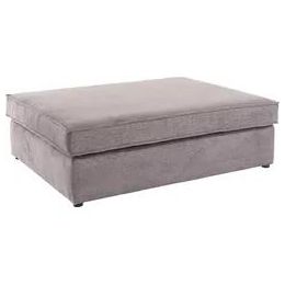 Polsterhocker OTTO HOME "Enid", grau (taupe), B:130cm H:43cm, Baumwollmix (60% Baumwolle/40% Leinen);Struktur fein (100% Polyester);Samtoptik (100% Polyester);Samtvelours (100% Polyester);Struktur (100% Polyester);Struktur recycelt (100% recyceltes Polyester), Hocker, Polsterhocker, einzeln stellbar oder als Teil eines Modulsofas, fester Sitzkomfort