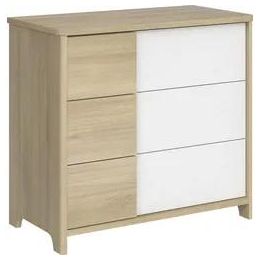 Kommode GALIPETTE "Sacha", wei&szlig; (bunt), B:98cm H:90cm T:51cm, Spanplatte, Sideboards, Kommode, Kollektion f&uuml;r Kinder von 0 bis 5 Jahre und +