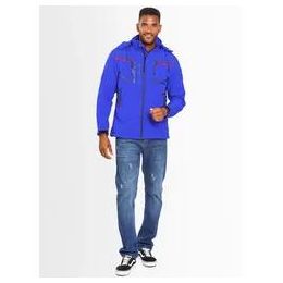 Softshelljacke Arctic Seven "ASPierr", Herren, Gr. L, blau, Obermaterial: 96% Polyester, 4% Elasthan; Innenseite: 100% Polyester, Jacken Softshelljacke, sportliche Outdoor Funktionsjacke mit abnehmbarer Kapuze