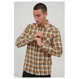 Langarmhemd Blend "BHShirt", Herren, Gr. XXL, US-Gr&ouml;&szlig;en, chipmunk, Web, 100% Baumwolle, kariert, slim fit normal, ohne Ausschnitt, mit Knopf, Hemden, Stilvolles Hemd mit langen &Auml;rmeln