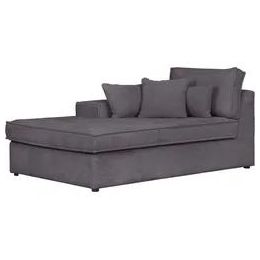 Ottomane OTTO HOME "Florid", grau, B:100cm H:75cm T:162cm, Baumwollmix (60% Baumwolle/40% Leinen);Struktur fein (100% Polyester);Samtoptik (100% Polyester), Sofas, Ottomane, einzeln stellbar oder als Teil eines Modulsofas, auch in Cord