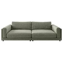 Big-Sofa 3C Candy "Karalis mit extra gro&szlig;er Sitztiefe, elegantes Mega Sofa zum Relaxen", gr&uuml;n (oliv), B:294cm H:85cm T:150cm, 100% Polyester, Sofas, Big-Sofa, auch in Cord- oder Leder-Bezug, lose Kissen, loungige Bequemlichkeit