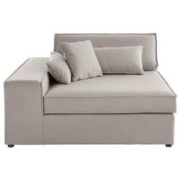 Sofaelement OTTO HOME "Enid", beige, B:128cm H:75cm, Baumwollmix (60% Baumwolle/40% Leinen);Struktur fein (100% Polyester);Samtoptik (100% Polyester);Samtvelours (100% Polyester);Struktur (100% Polyester);Struktur recycelt (100% recyceltes Polyester), Polsterelemente, als Teil eines Modulsofas, fester Sitzkomfort