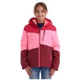 Outdoorjacke Killtec "KOW 170 GRLS JCKT", Kinder, Gr. 128, pink, Obermaterial: 100% Polyester;Futter: 100% Polyester;F&uuml;llung: 100% Polyester, Jacken Outdoorjacke, Funktionsjacke mit Kapuze und Schneefang, wasserdicht