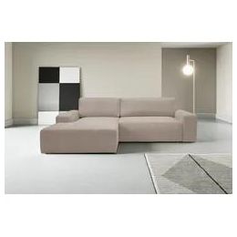 Ecksofa WERK2 "Rotterdam-L, kuschelweicher Cord oder Breitcord, L-Form, Breite 267 cm", grau (hellgrau, bei), B:267cm H:85cm T:165cm, 90% Polyester, 10% Nylon, Sofas, Ecksofa, Design Ecksofa mit Schlaffunktion & Bettkasten, Cord, Hellgrau/Beige