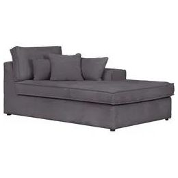 Ottomane OTTO HOME "Florid", grau, B:100cm H:75cm T:162cm, Baumwollmix (60% Baumwolle/40% Leinen);Struktur fein (100% Polyester);Samtoptik (100% Polyester), Sofas, Ottomane, einzeln stellbar oder als Teil eines Modulsofas, auch in Cord