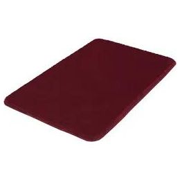 Badematte Kleine Wolke "Marco", rot (granat), H:20mm, Polyester, Badematten, Badematte, Badteppich, Uni Farben