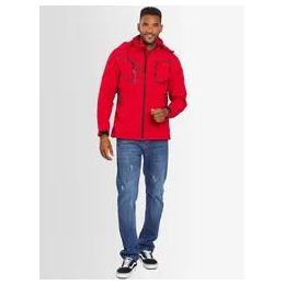 Softshelljacke Arctic Seven "ASPierr", Herren, Gr. 3XL, rot, Obermaterial: 96% Polyester, 4% Elasthan; Innenseite: 100% Polyester, Jacken Softshelljacke, sportliche Outdoor Funktionsjacke mit abnehmbarer Kapuze