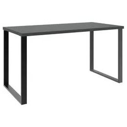 Schreibtisch wimex "Home Desk", grau (schwarz, graphit), B:140cm H:75cm T:70cm, Tische, Schreibtisch, Mit Metallkufen, in 3 Breiten