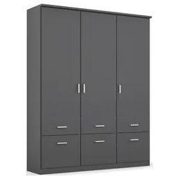 Kleiderschrank Rauch "Kleiderschrank Schrank Garderobe deckenhoher Schrank BREMEN", grau (graumetallic), B:136cm H:199cm T:58cm, Holzwerkstoff, Schr&auml;nke, Kleiderschrank, in vielen Farben und Ausf&uuml;hrungen MADE IN GERMANY