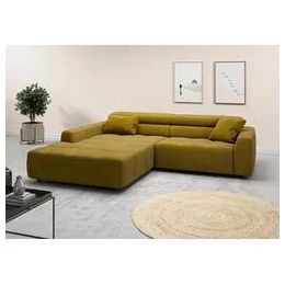 Ecksofa 3C Candy "Denver auch mit Cord- und Easy care-Bezug, Kopfteilverstellung L-Form", gr&uuml;n (pistachio), B:258cm H:68cm T:217cm, 95% Polyester, 5% Nylon, Sofas, Ecksofa, wahlweise. mit motorischer Sitztiefenverstellung