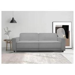 3-Sitzer DOREL HOME "ALLIE Schlafsofa 225 cm", grau, B:225cm H:82cm T:84cm, 100% Polyester, Sofas, Bett-Funktion (108/190cm), trendiger Cord o. pflegeleichter Velours