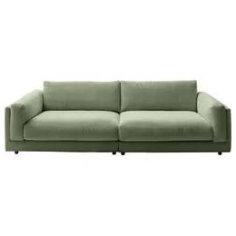 Big-Sofa 3C Candy "Karalis mit extra gro&szlig;er Sitztiefe, elegantes Mega Sofa zum Relaxen", gr&uuml;n (oliv), B:294cm H:85cm T:150cm, 88% Polyester, 12% Polyacryl, Sofas, Big-Sofa, auch in Cord- oder Leder-Bezug, lose Kissen, loungige Bequemlichkeit